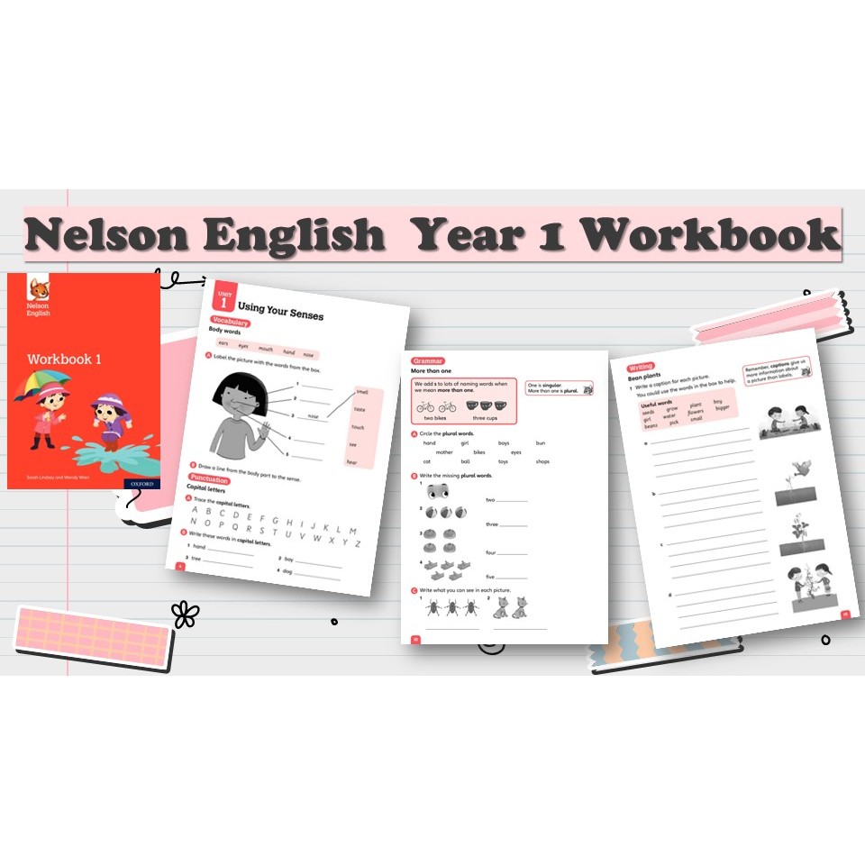 [P316] 123 pages Nelson English Year 1 Workbook Worksheet for Pre ...