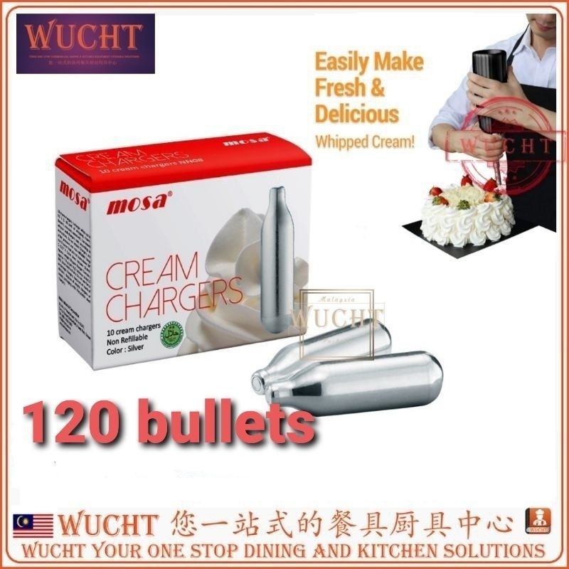 【WUCHT】120 x MOSA CREAM CHARGER 8G X 120 BULBS MOSA N20 CHARGER Cream ...