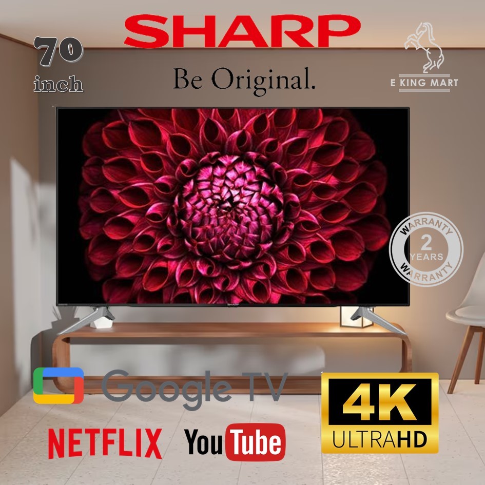 SHARP Android TV AQUOS 70" Inch 4K UHD Ultra HD Smart LED TV 4TC70DL1X ...