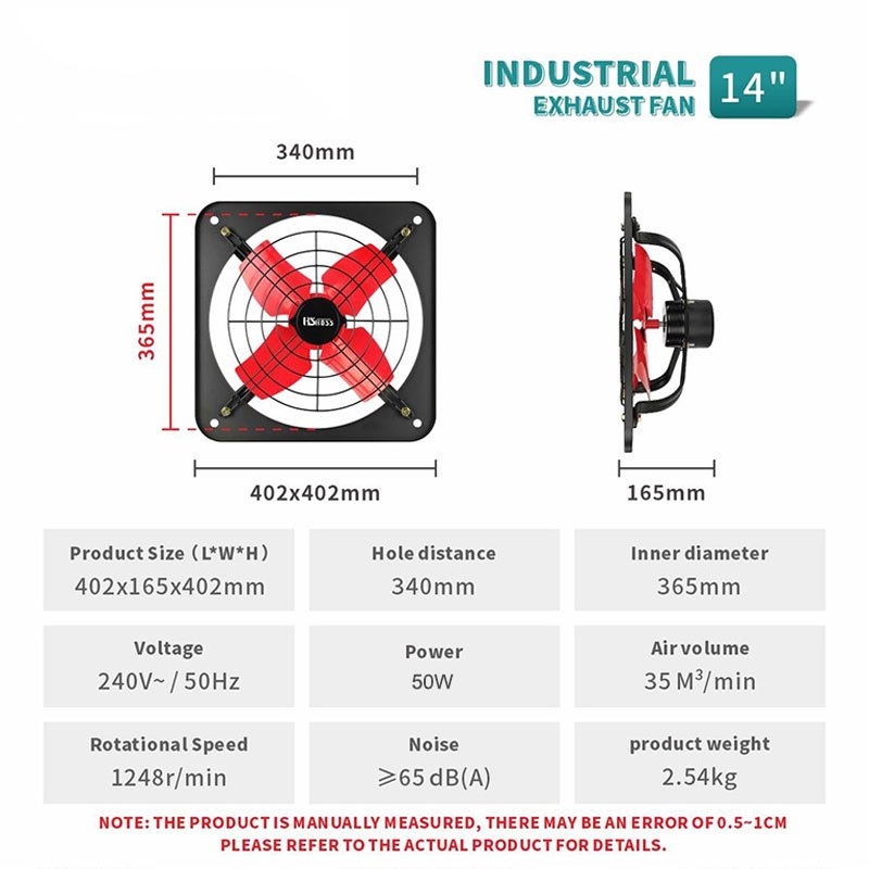 Wall Type Industrial Fan 8/10/12/14/16/20 inch Exhaust Fan kitchen ...