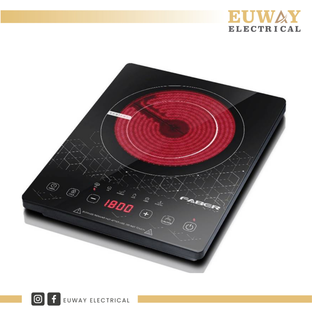 FABER 1 BURNER 2000W PORTABLE GLASS CERAMIC COOKER HOB FCC XERA MF30 ...
