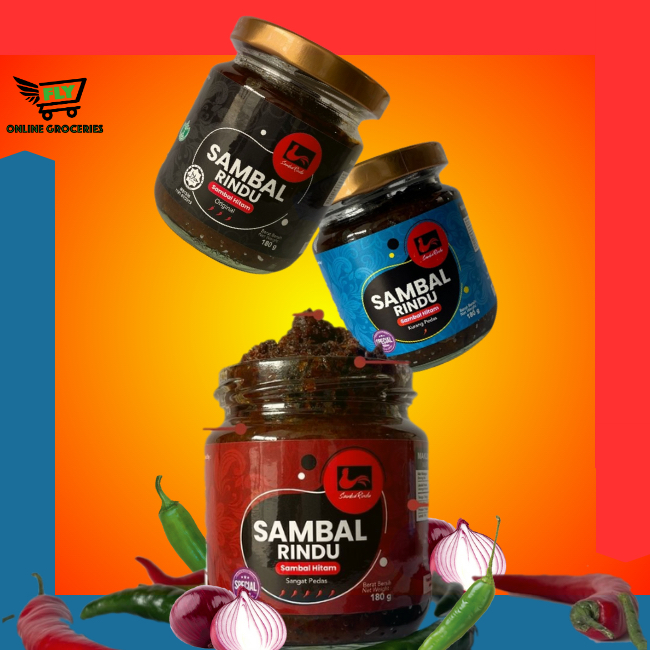 Sambal Hitam Original Negeri Sembilan dari Sambal Rindu - 3 Level Pedas ...