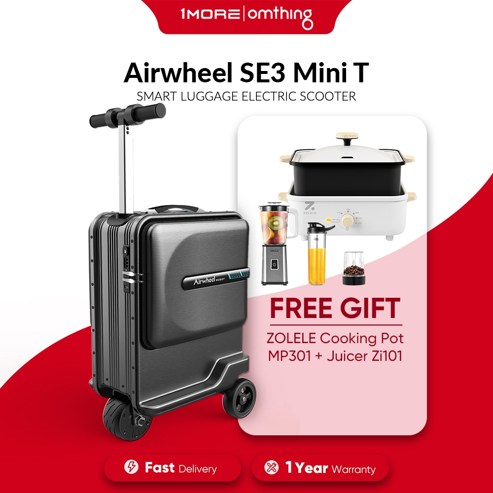 【1 Year Warranty】Airwheel SE3 Mini T Smart Suitcase Scooter Rideable ...