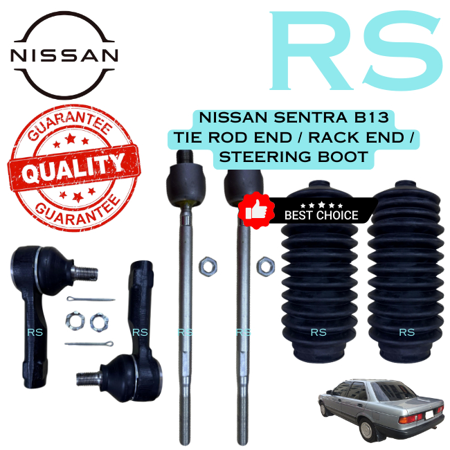 Nissan Sentra B13 1.6 Tie Rod End, Rack End, Steering Boot (1 Set ...