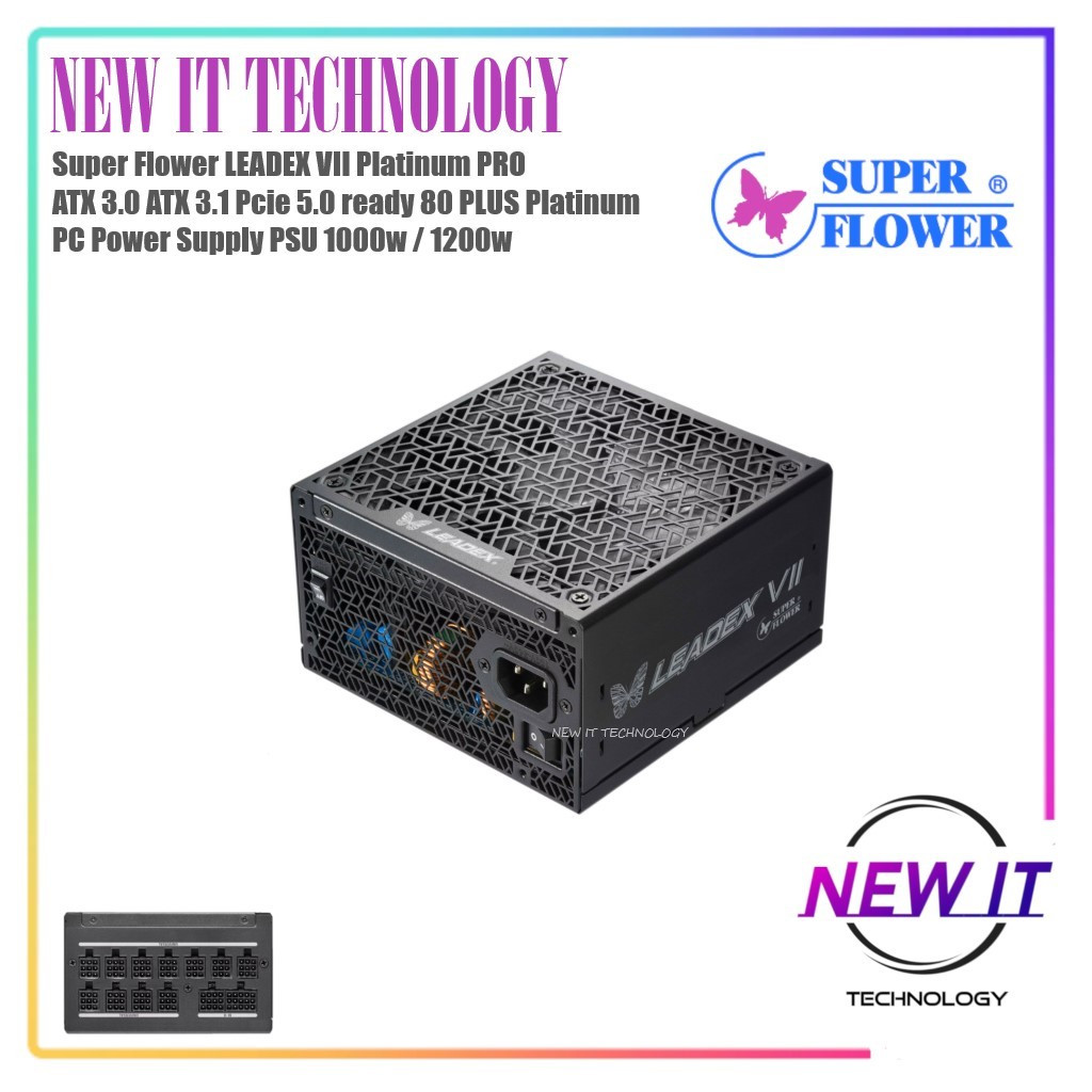Super Flower LEADEX VII Platinum XP PRO ATX 3.1 Pcie 5.0 ready 80 PLUS Platinum Power Supply PSU ...