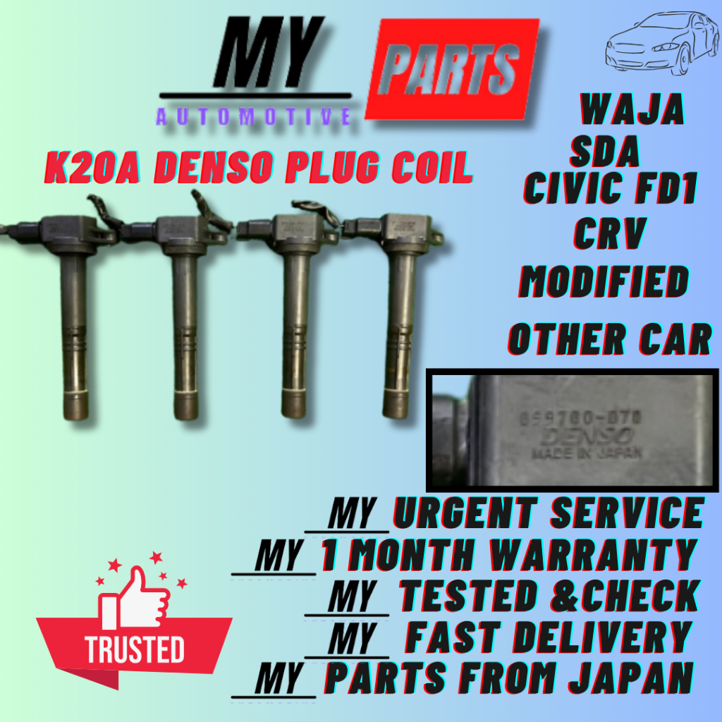 HONDA K20 K24 K20A K24A Ignition Plug Coil DENSO Plug Coil HONDA Accord ...