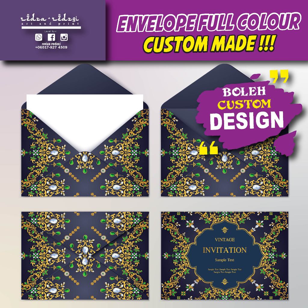 Envelope Full Colour Custom Made !!! | Shopee Malaysia