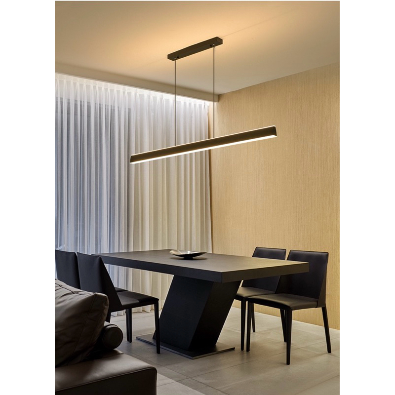 Pendant Light Modern 3 color LED Minimalist Updown Long Hanging Light ...