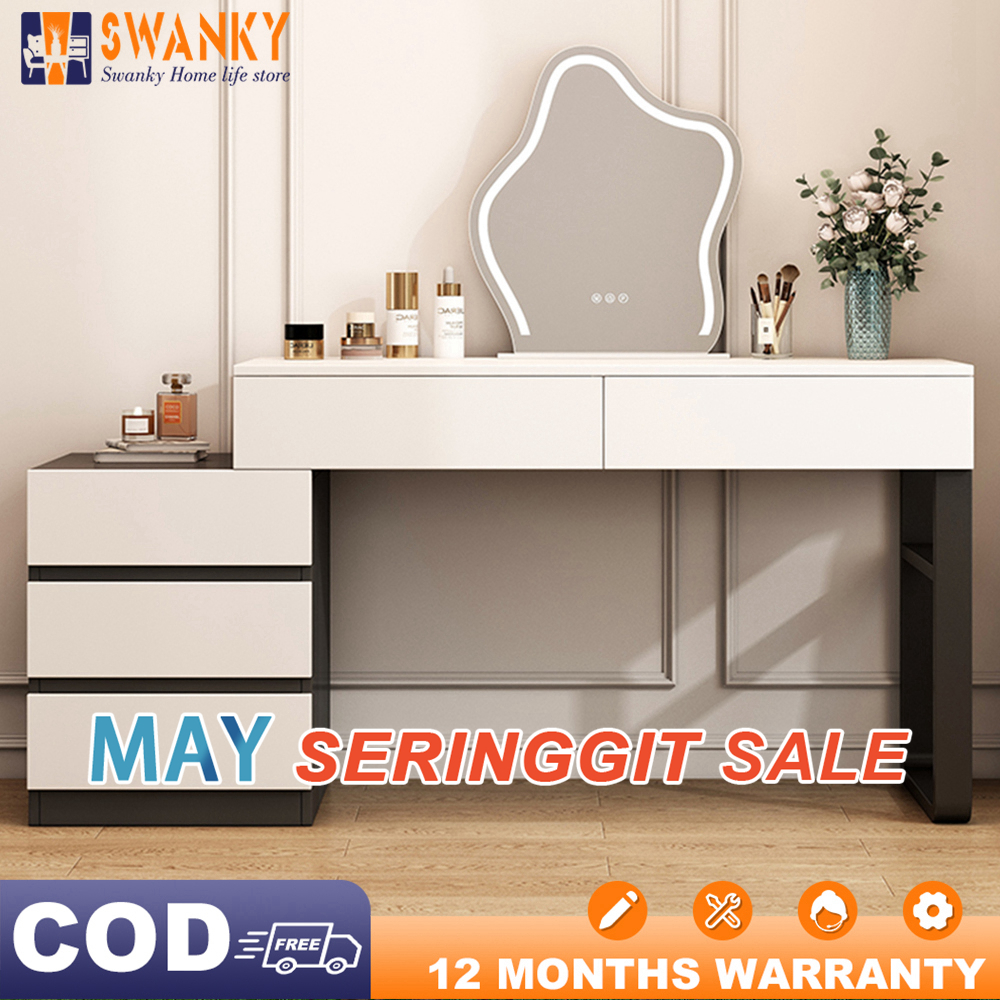 【Warranty】Makeup Table Meja Solek Dressing Table With Drawer ...
