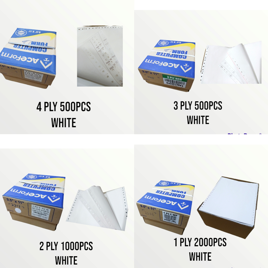 Computer Form NCR Paper 9.5'' X 11'' / A4 - 1Ply 2Ply 3Ply 4Ply / ACE ...