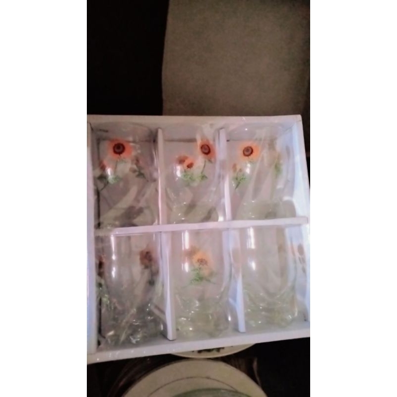 Gelas 6Pcs Random Design | Shopee Malaysia