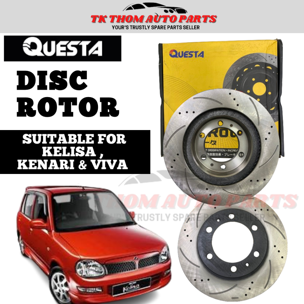 QUESTA DISC ROTOR/DISC BRAKE PERODUA KELISA KENARI VIVA (1 SET ...