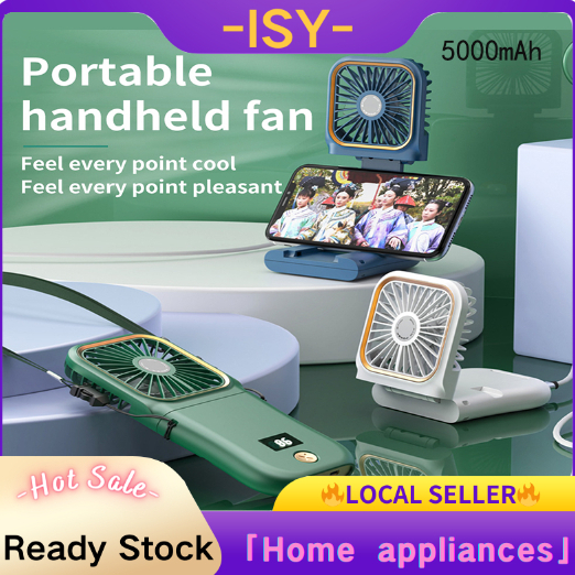 5000Mah Power Bank Fan Multifunctional Foldable Fan Portable Handheld ...