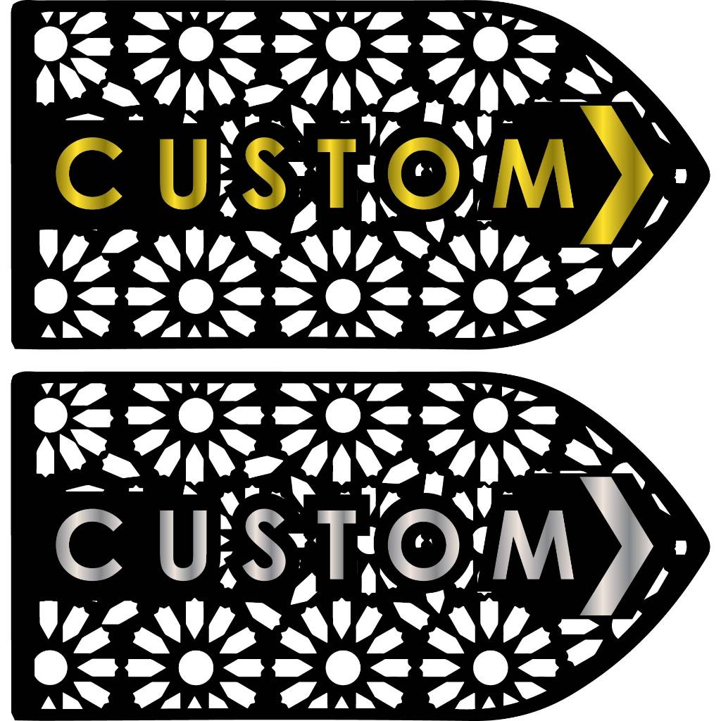 Arrow Acrylic Sign - Kiblat Dewan Tandas Mirror Gold Silver Signage ...