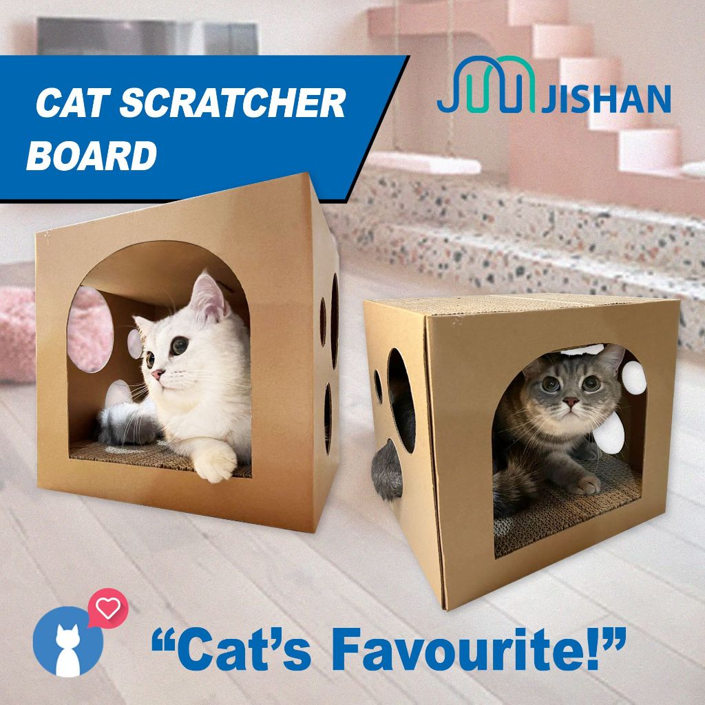Cat Scratcher Board House / Kitten Scratching Play House / Papan ...