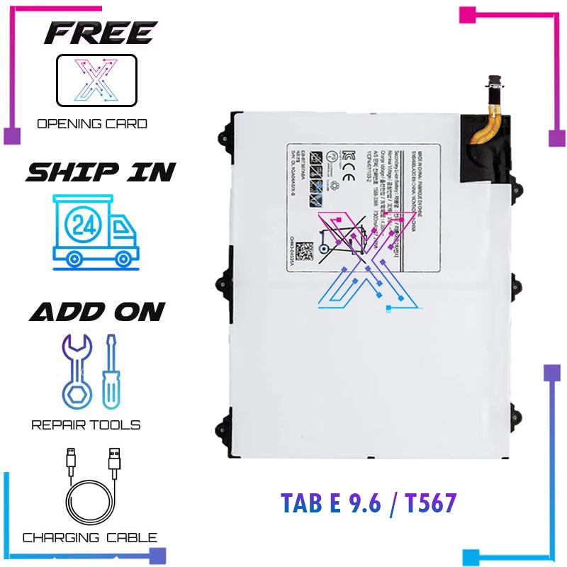 Battery EB-BT567ABA Compatible For Samsung Tab E 9.6 T567 (7300mAh ...