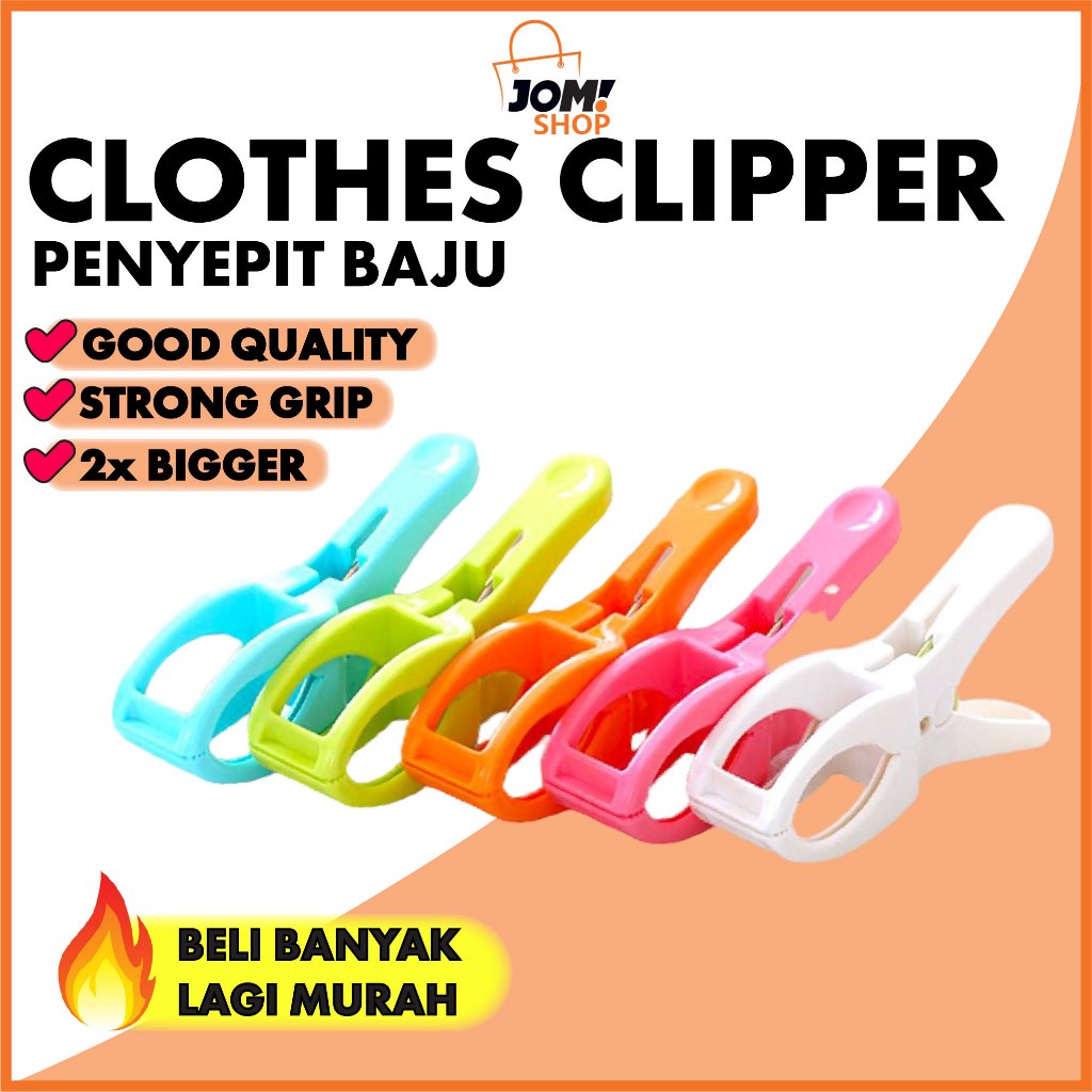 HIGH QUALITY READY STOCK 1 PCS JUMBO Drying Clip Plastic Clothes Clip ...