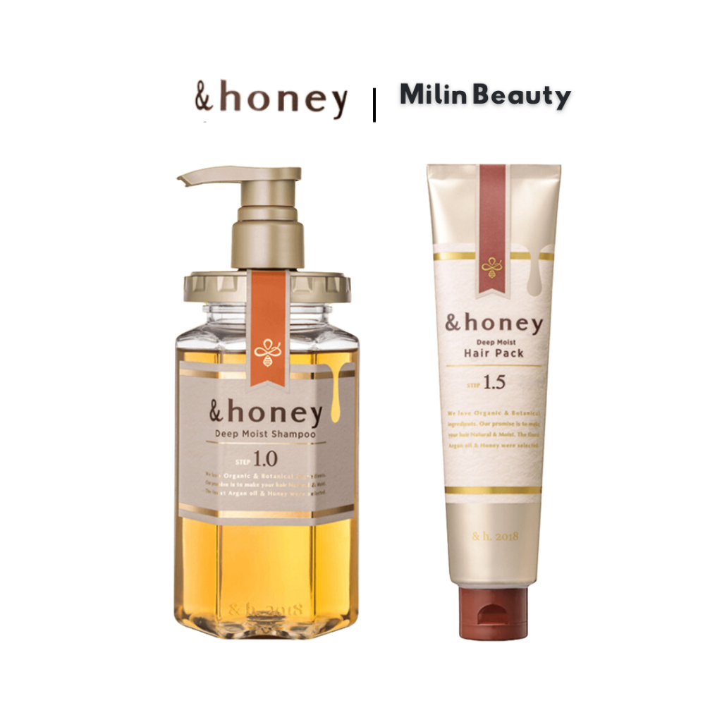 &honey Deep Moist Shampoo 440ml/Deep Moist Hair Pack 130g | Shopee Malaysia