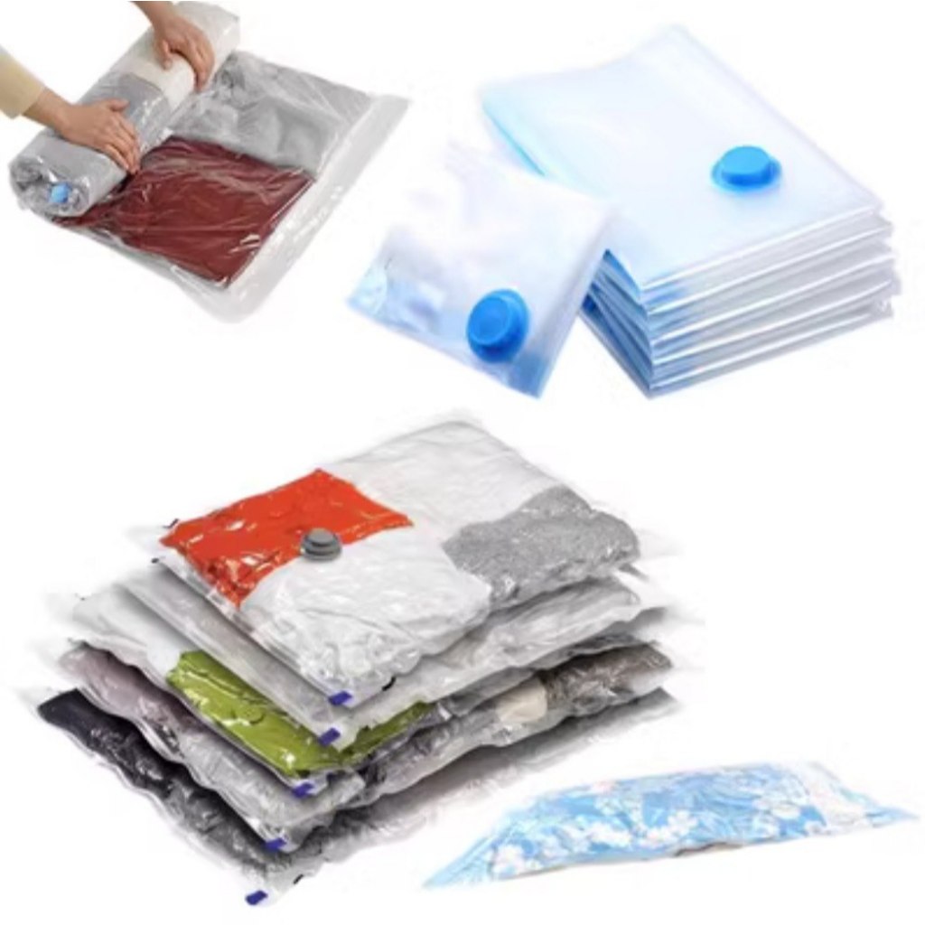 Vacuum Bag Clothes Storage Travel Space Saving bag Vacuum Plastic Bag ...