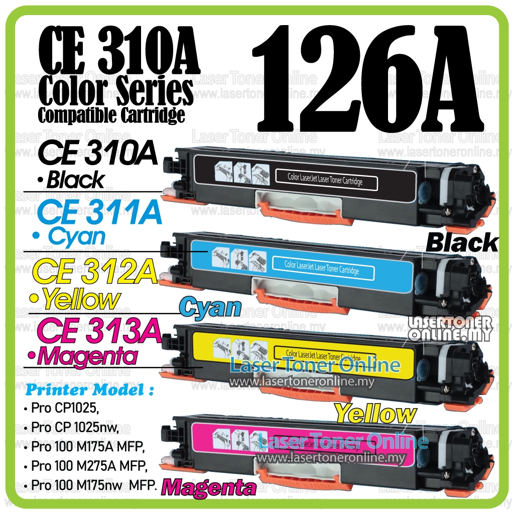 CE310A Compatible to HP LaserJet Pro 100 M175 M275 CP 1025 1025nw ...
