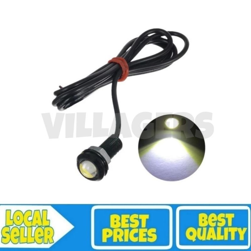 18MM Eagle Eye Light Fog DRL Day Light 12v For Car Motorcycle LED White ...