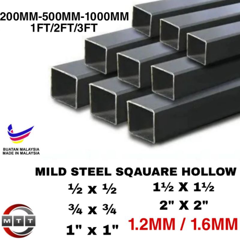MILD STEEL (BESI) SQUARE HOLLOW (DIFFERENT SIZES AND LENGTH AVAILABLE)1 ...