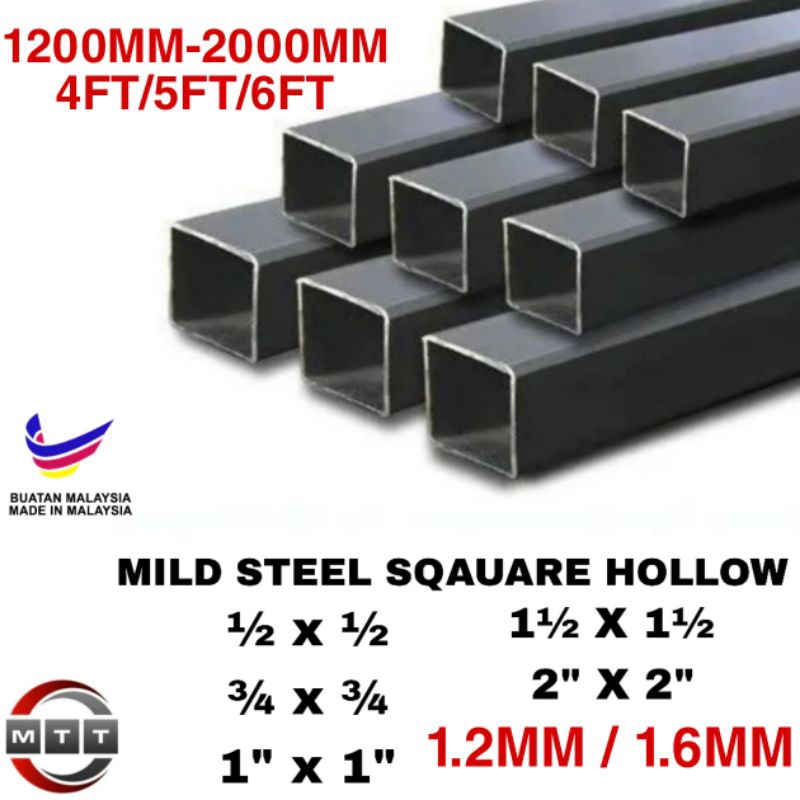 MILD STEEL (BESI) SQUARE HOLLOW (DIFFERENT SIZES AND LENGTH AVAILABLE)1 ...