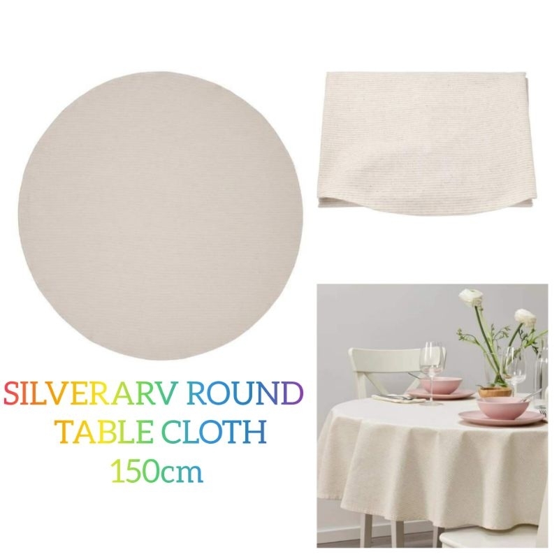 💥READY STOCK💥IKEA ROUND TABLE CLOTH SILVERARV 150cm/BEIGE/ALAS MEJA ...