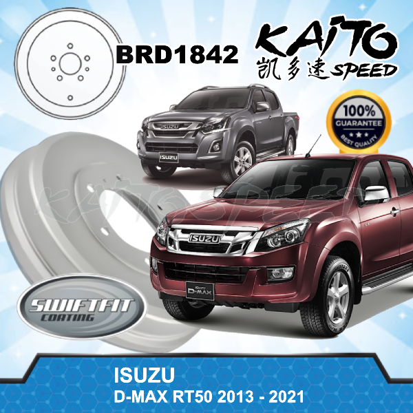 Bendix Brake Drum Rear Isuzu Dmax RT50 4x4 1.9L 2.5L 3.0L 2012 2013 ...