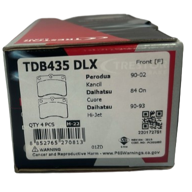 PERODUA KANCIL,DHS HIJET S75 TRESTOR FRONT BRAKE DISC PAD DB435 ...