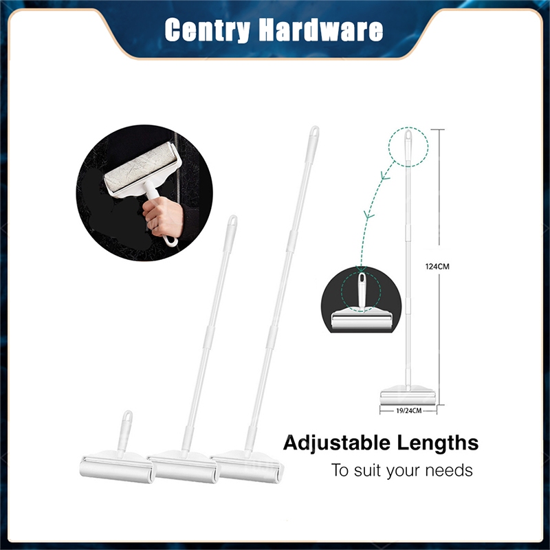 Sticky Lint Roller Mop Detachable Rod Floor Mop Dust Hair Pet Fur ...