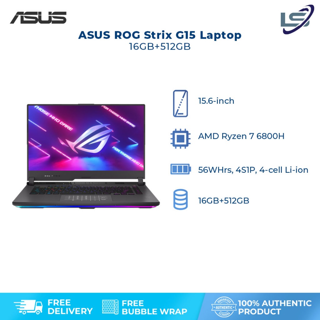 ASUS ROG Strix G15 Laptop 15.6-inch AMD Ryzen 7 6800H NVIDIA GeForce ...