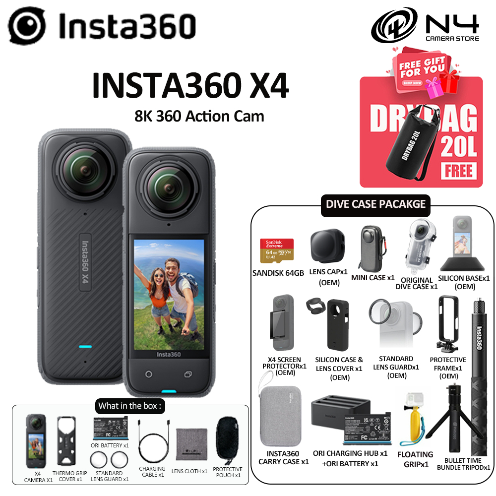 Insta360 X4 / Insta360 One X4 / Insta360 OneX4 5.7K Video 72MP Photo ...