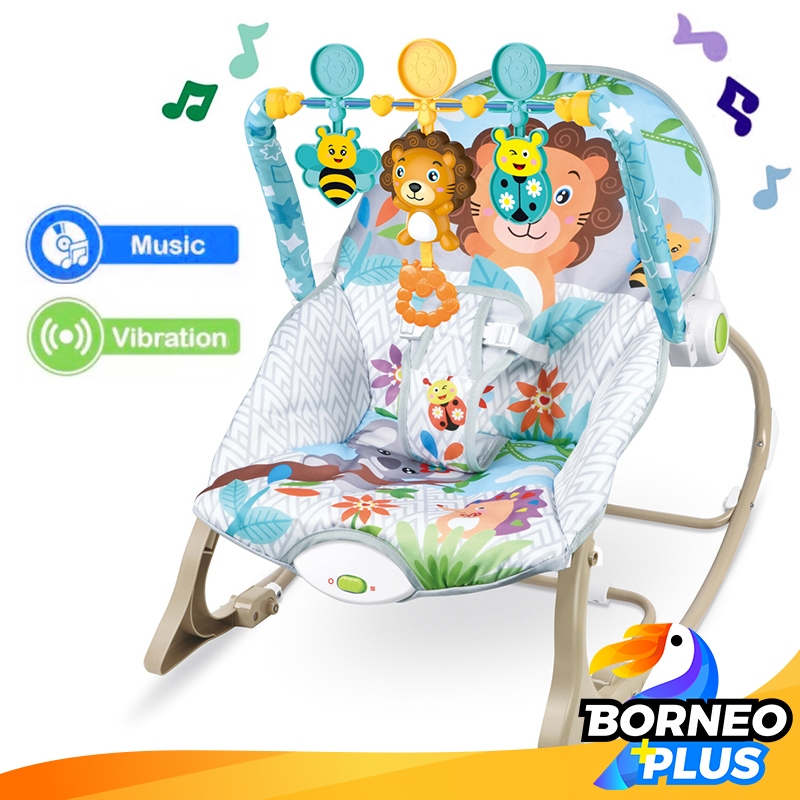 Borneo Baby Rocker Lion Newborn Toddler Rocking Bouncer Chair Ship ...
