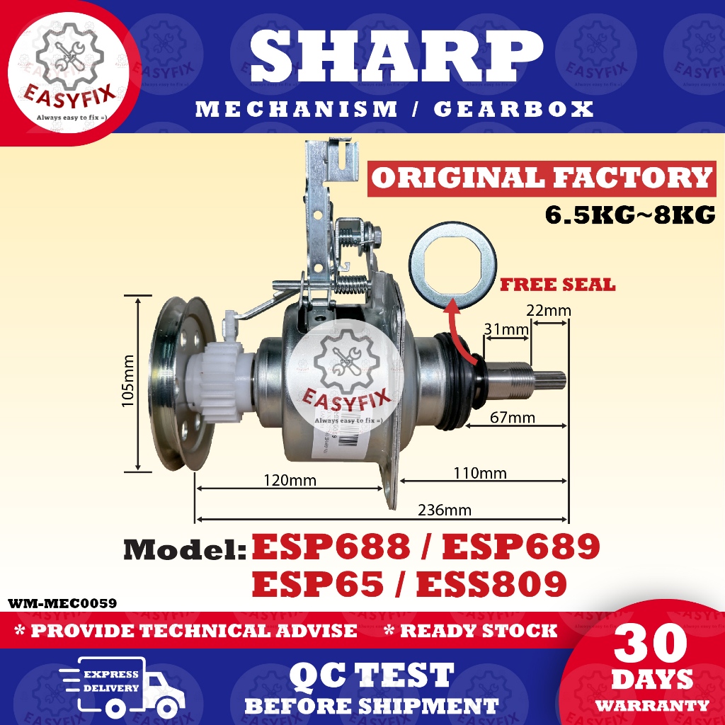 (ORIGINAL FACTORY) ESP688 / ESP689 / ESP65 / ESS809 SHARP WASHING ...