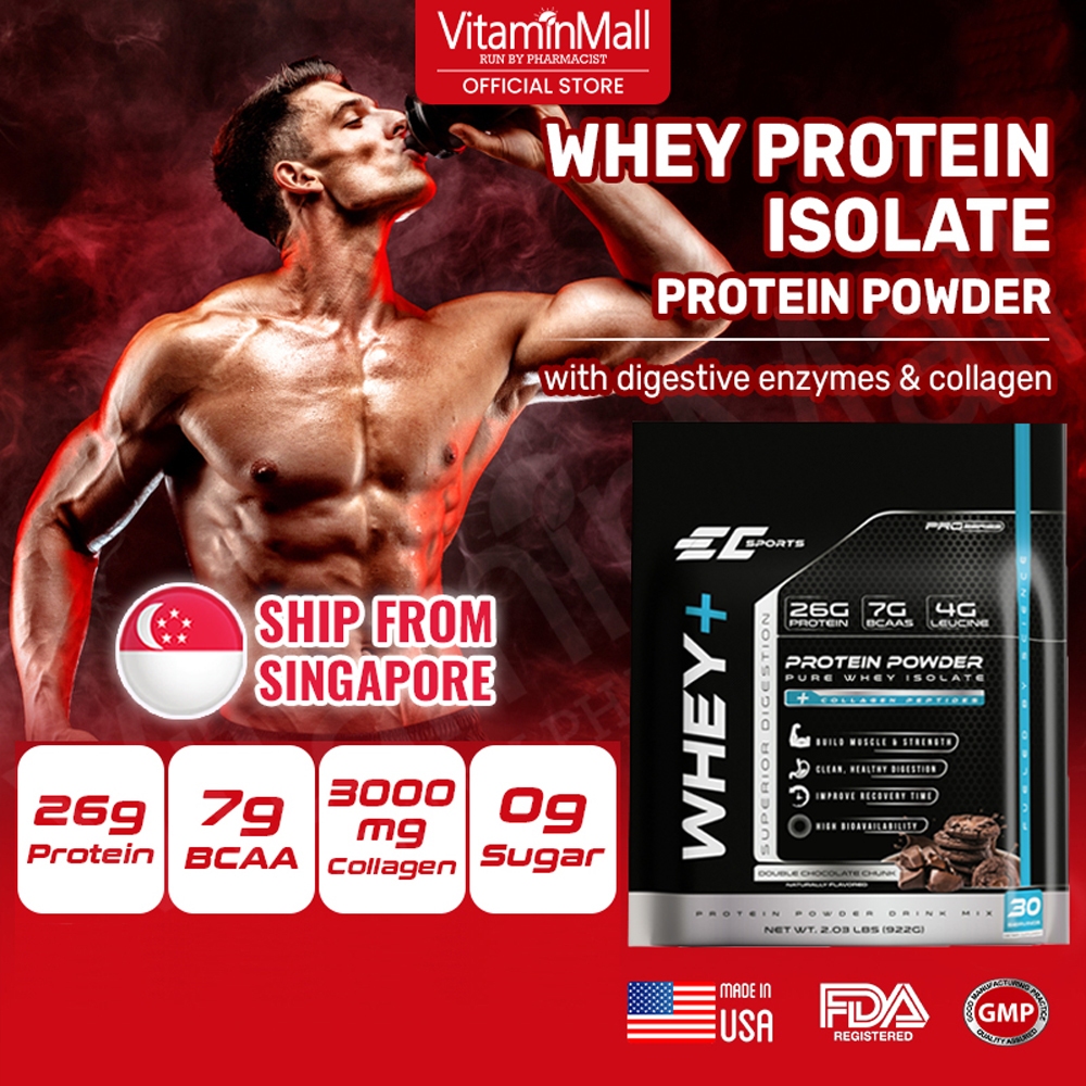 EC Whey+ Superior Absorption Whey Protein Isolate Powder with Collagen ...