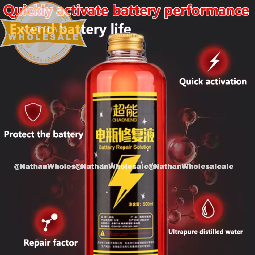 500ML Premium Brand battery repair fluid Air Bateri Kereta Repair 500ML ...