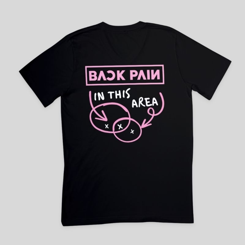 BACK PAIN IN THIS AREA ROUNDNECK T SHIRT | Shopee Malaysia
