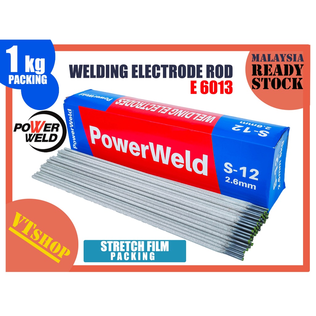VTSHOP6889 POWERWELD S-12 WELDING ELECTRODE ROD 6013 UBAT WELDING X 1KG | Shopee Malaysia