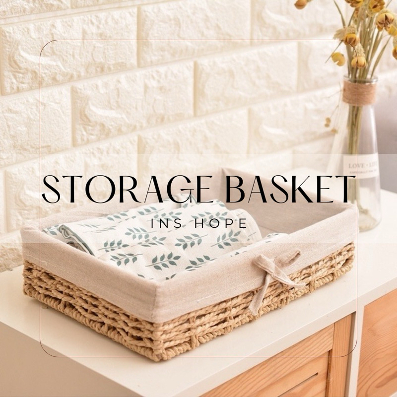 (Ready Stock）Handmade Storage Basket Wicker Basket for Desktop ...