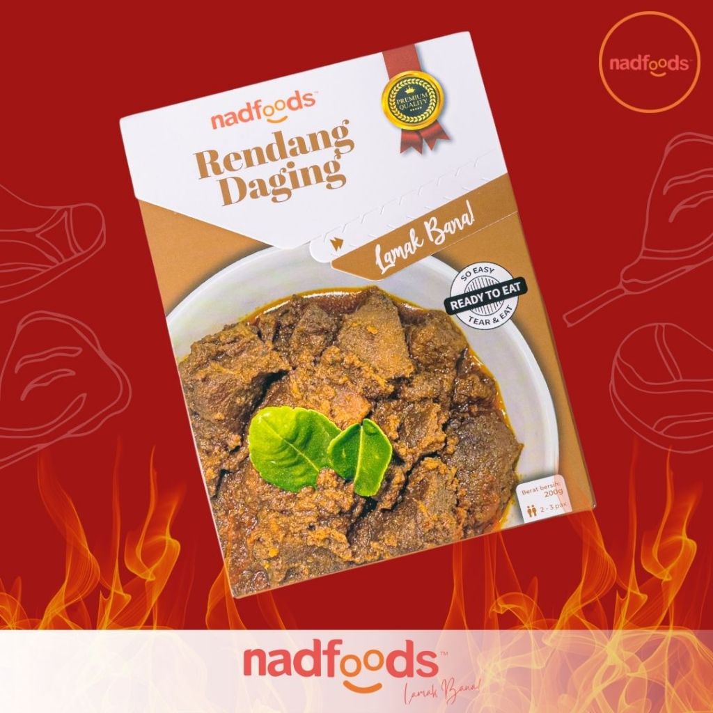 Nadfoods Rendang Daging🔥🔥🔥 200g [Produk Muslim] 🔥🔥🔥 | Shopee Malaysia