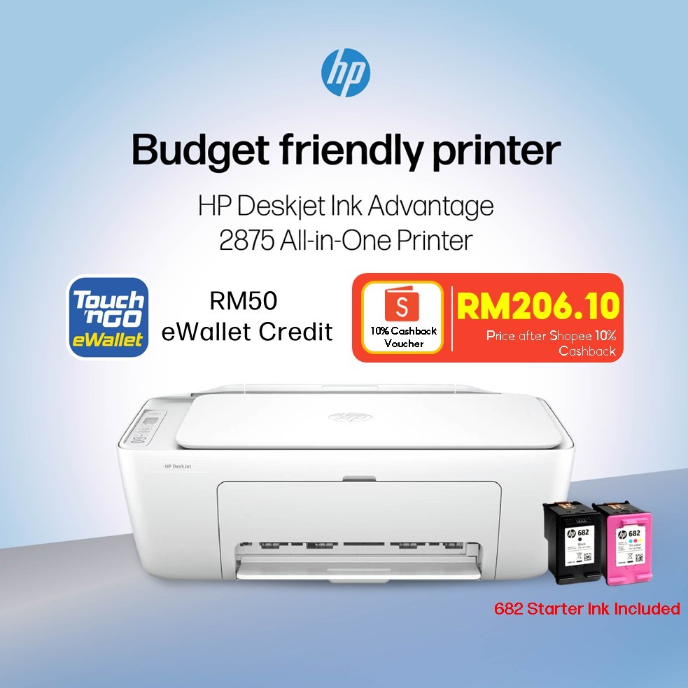 HP DeskJet Ink Advantage 2875 All-in-One Printer (Print, scan, copy, wireless printer) | Shopee ...