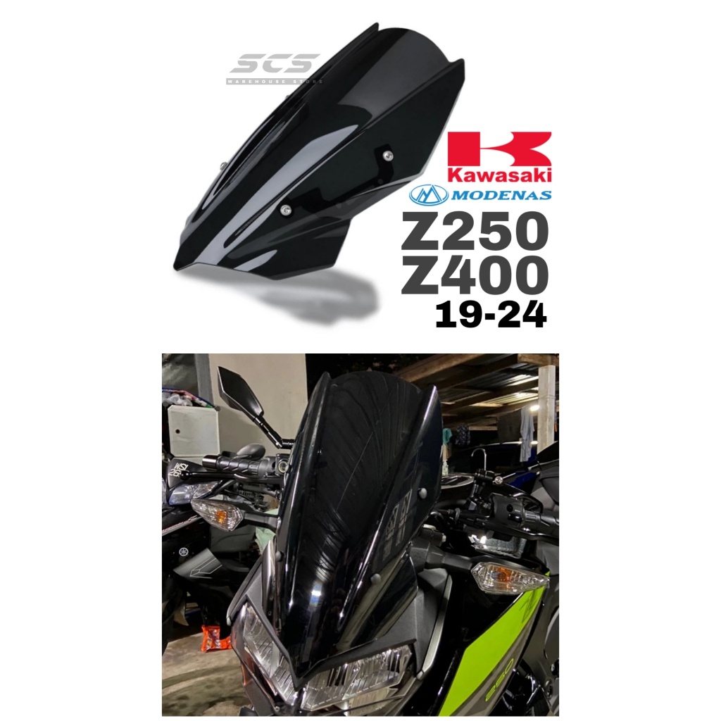 Visor Windshield Modenas Kawasaki Z250 V2 Z400 2019 - 2024 Ninja 250 ...