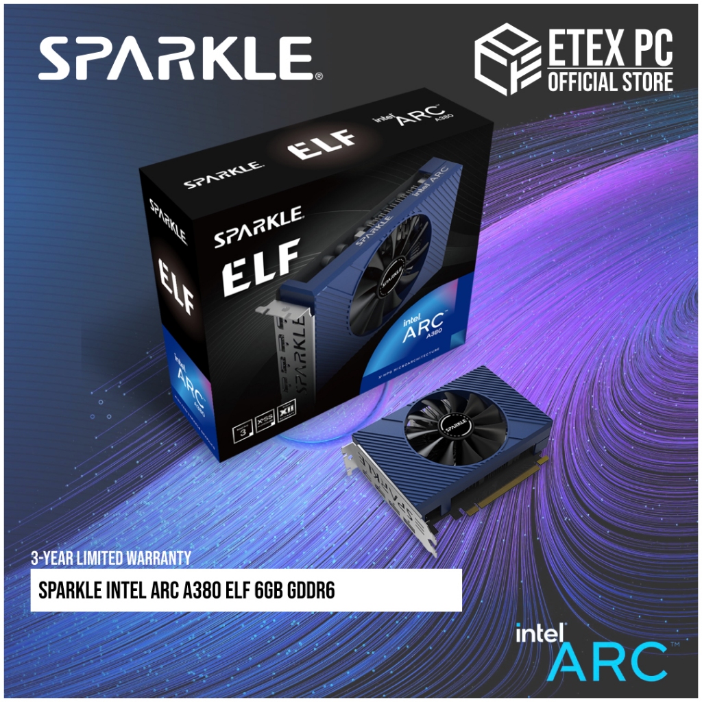SPARKLE Intel Arc A380 ELF 6GB GDDR6 # 1A1-S00394100G | Shopee Malaysia