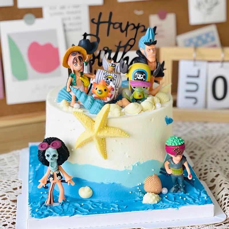 Anime ONE PIECE Figure Luffy Decoration Birthday Cake Topper海贼王路飞蛋糕装饰 ...