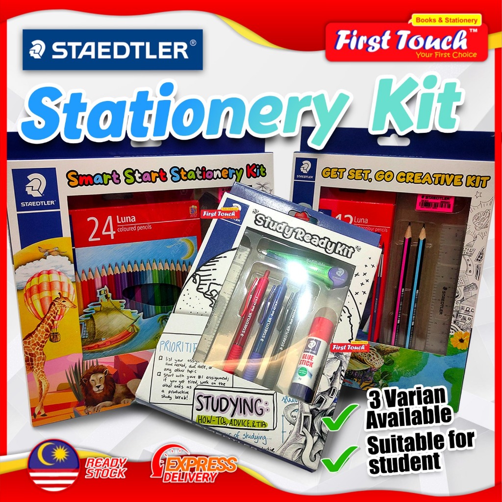 Staedtler Stationery Set Alat Tulis Writing Kid Student 文具套装 Colour ...