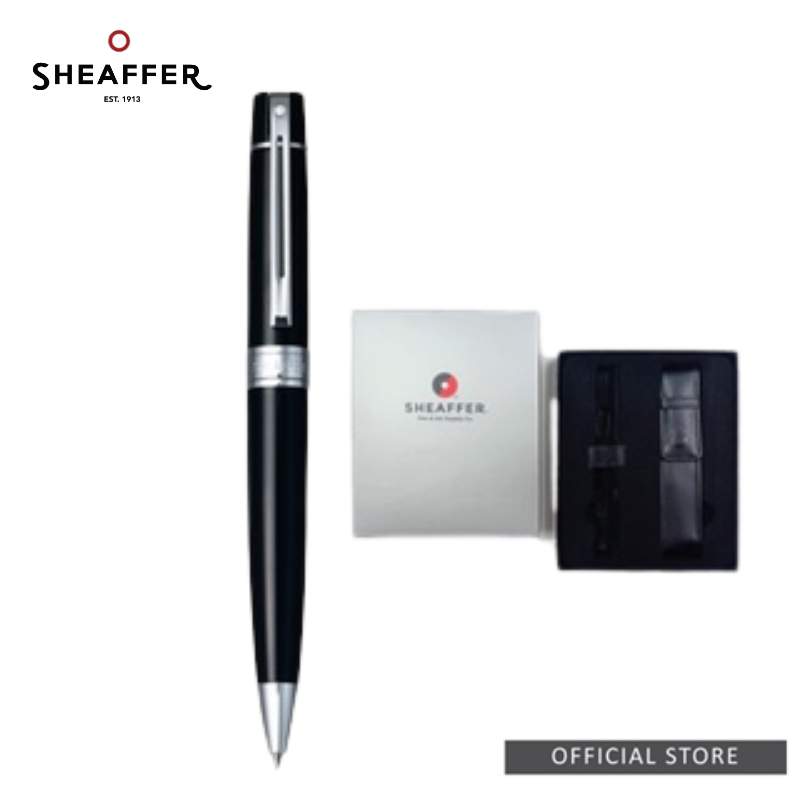 Sheaffer® 300 Ballpoint Pen Glossy Black With Pen Pouch Gift Set ...