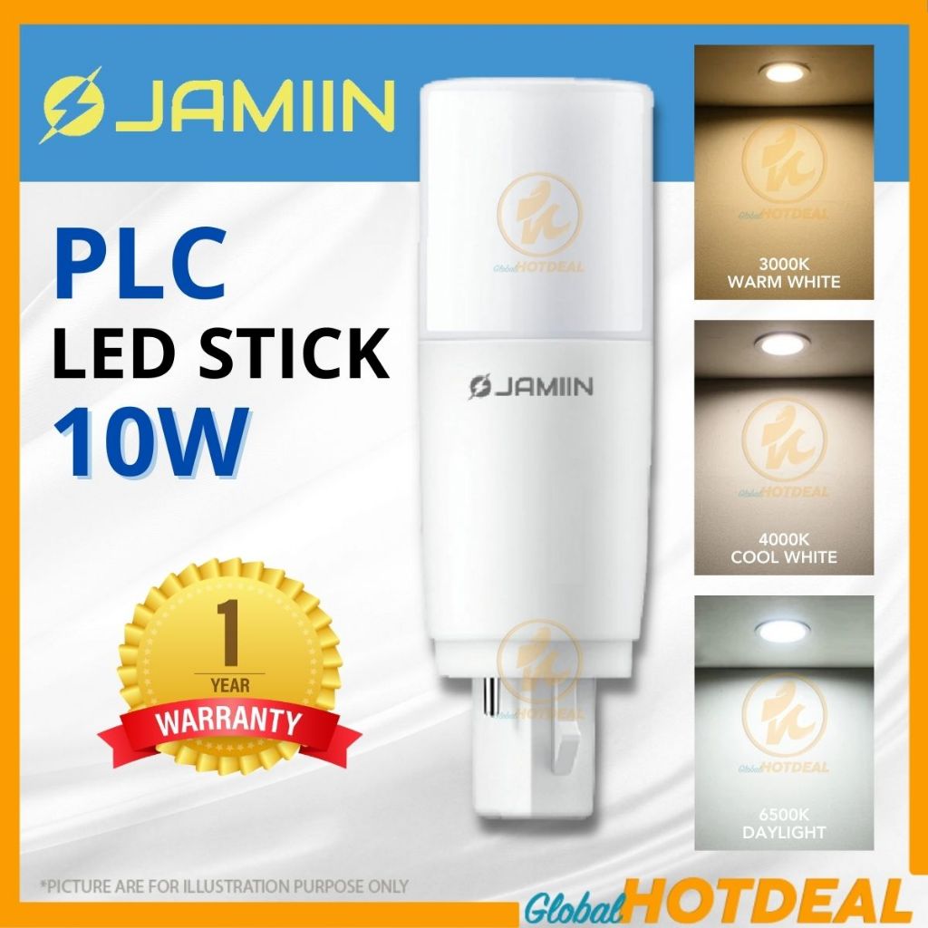 JAMIIN/Parmen 10W PLC G24 LED Stick Light LED Bulb Daylight Cool White ...