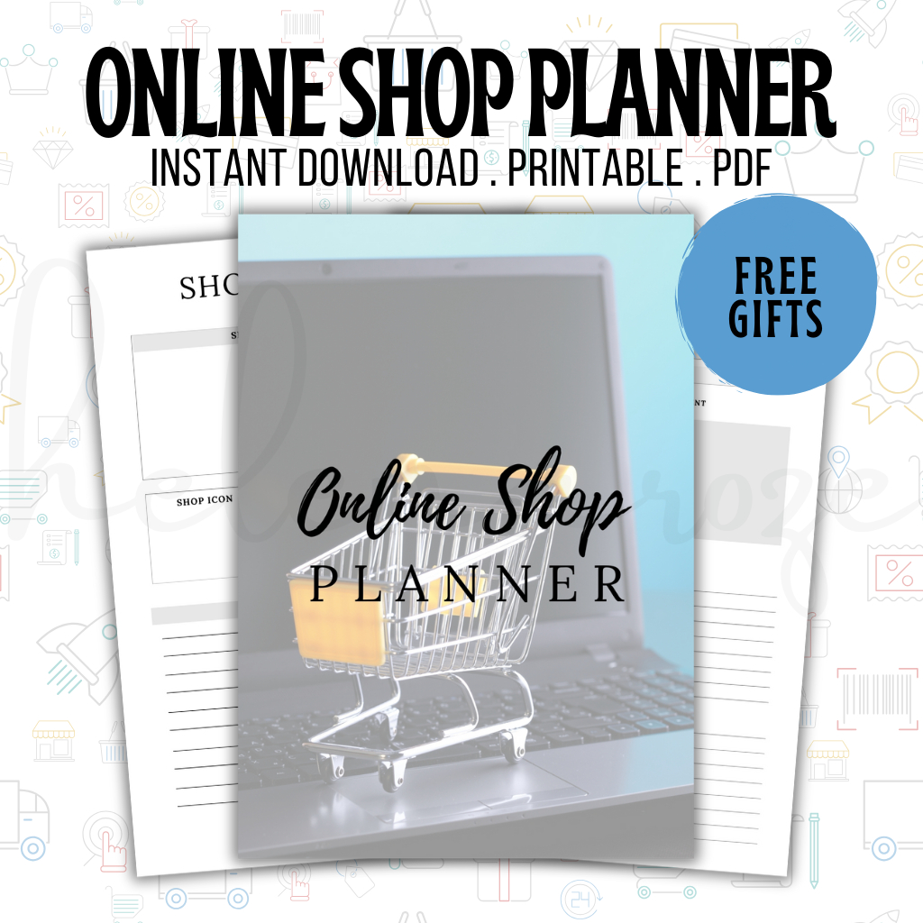 Online Shop Planner, Business Planner Printable Planner PDF, Marketing ...