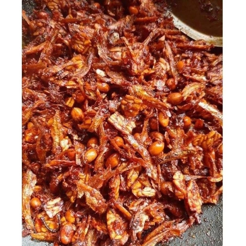 Sambal kering Garing Ikan Bilis / Tempe / kacang / Mix / Sambal Garing Ikan Bilis Kacang/Sambal ...